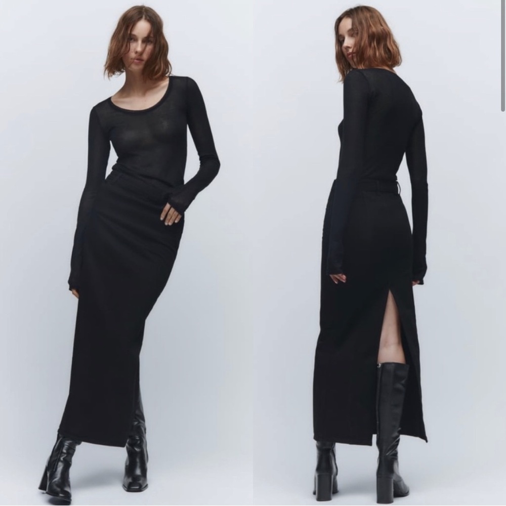 Zara Denim Contour Skirt - Gem